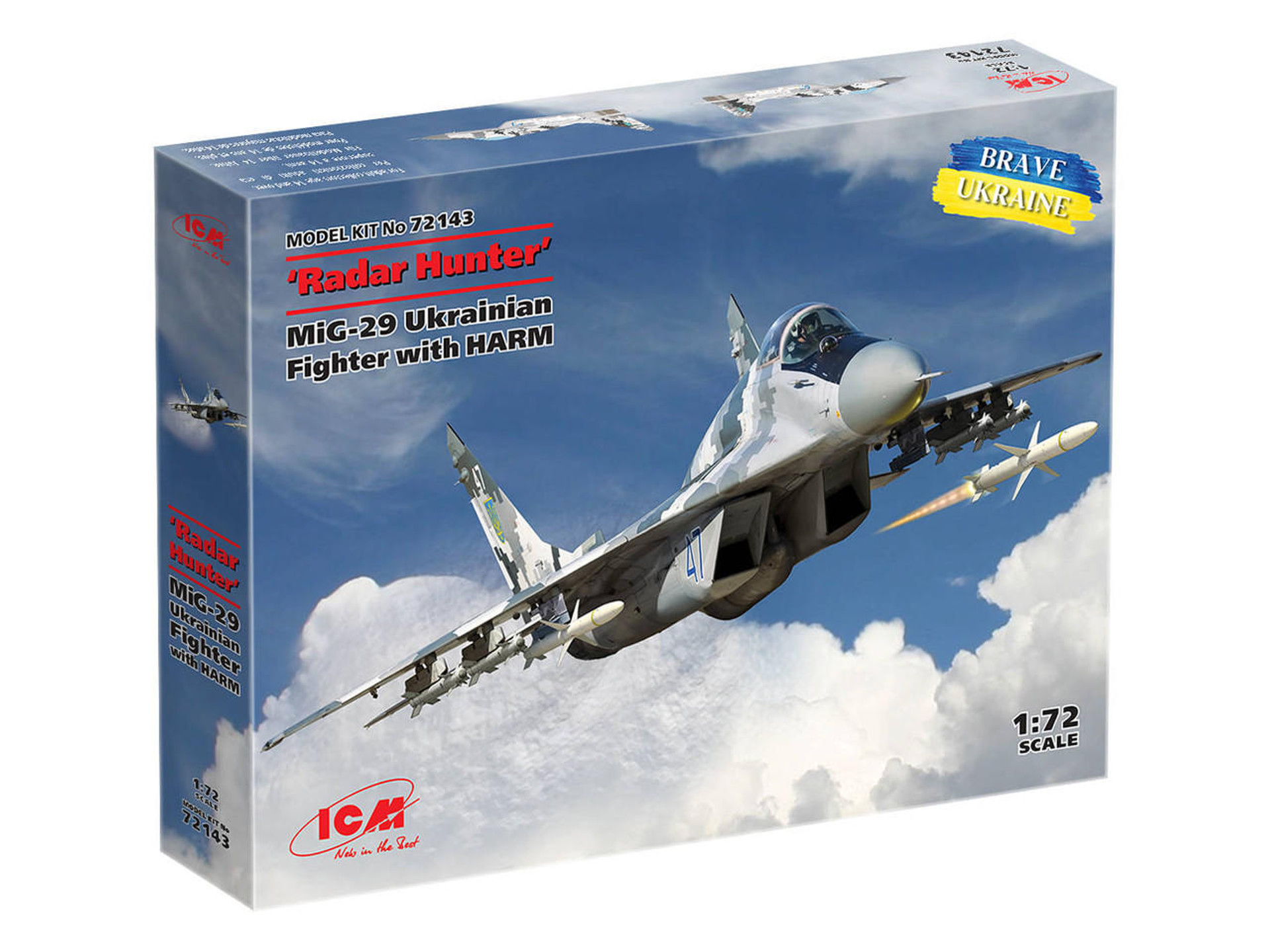 1/72 ICM MiG-29 9-13 Ukrainian Fighter with HARM missiles - Squadron.com