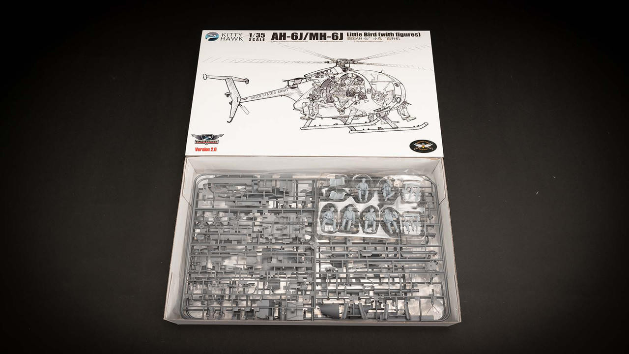 1/35 Kitty Hawk AH-6J/MH-6J Little Bird (with figures) Plastic Model ...