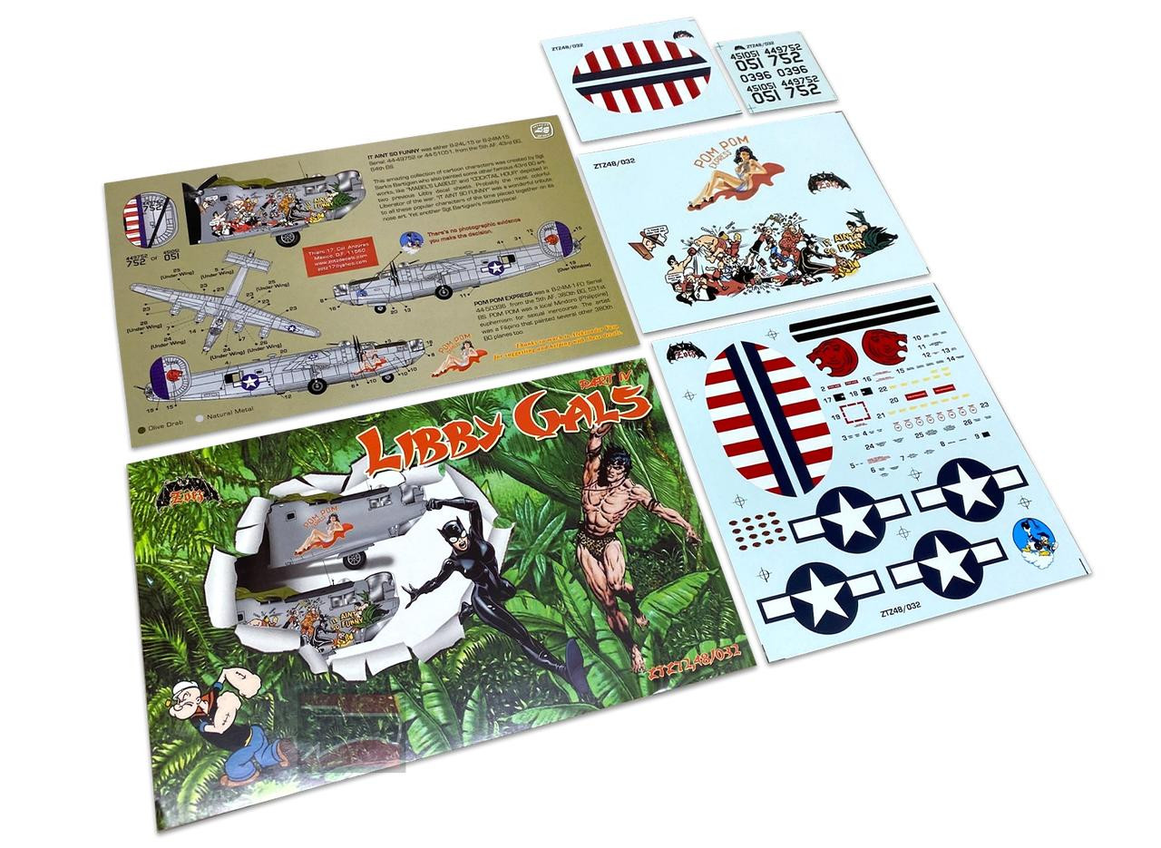 1/48 Zotz Decals B-24 Liberator - Libby Gals Noseart - Squadron.com