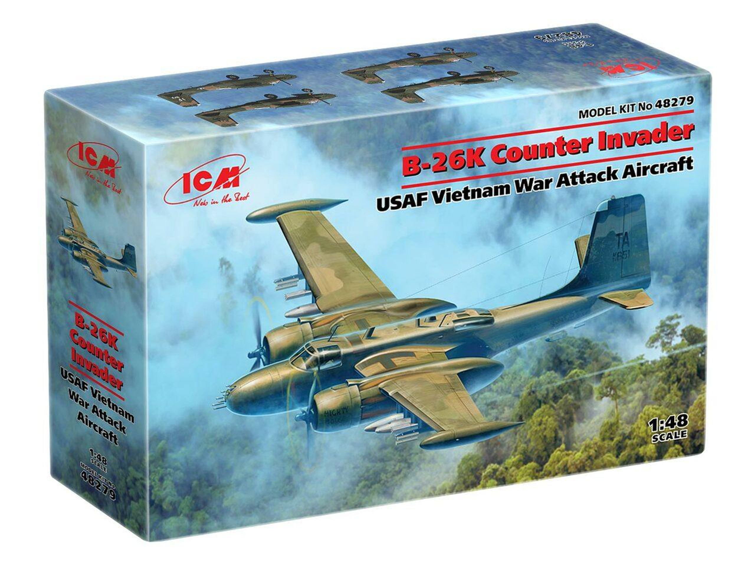 1/48 ICM B-26K Counter Invader, USAF Vietnam War Attack Aircraft - Squadron.com