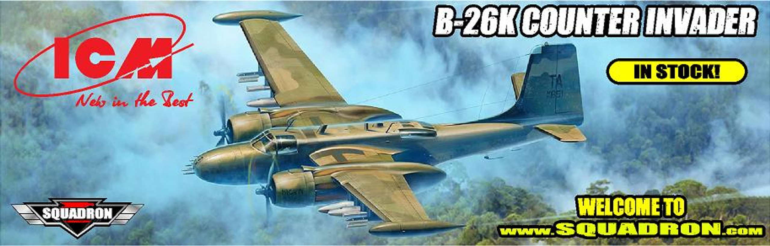 1/48 ICM B-26K Counter Invader, USAF Vietnam War Attack Aircraft - Squadron.com