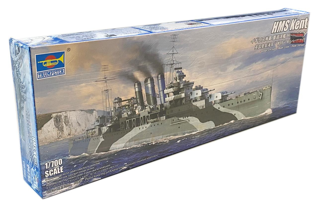 1/700 Trumpeter HMS Kent Heavy Cruiser (New Version) - Squadron.com