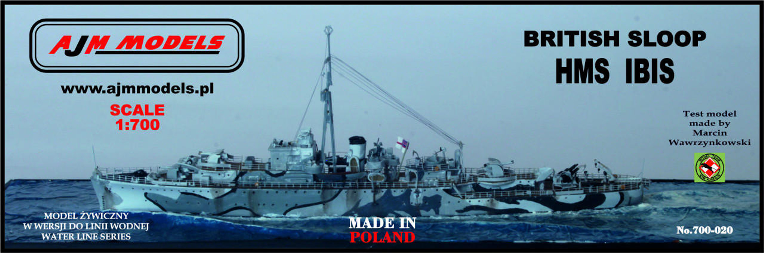 1/700 AJM Models Scale Hms Ibis, British Sloop, Model Zywiczny ...