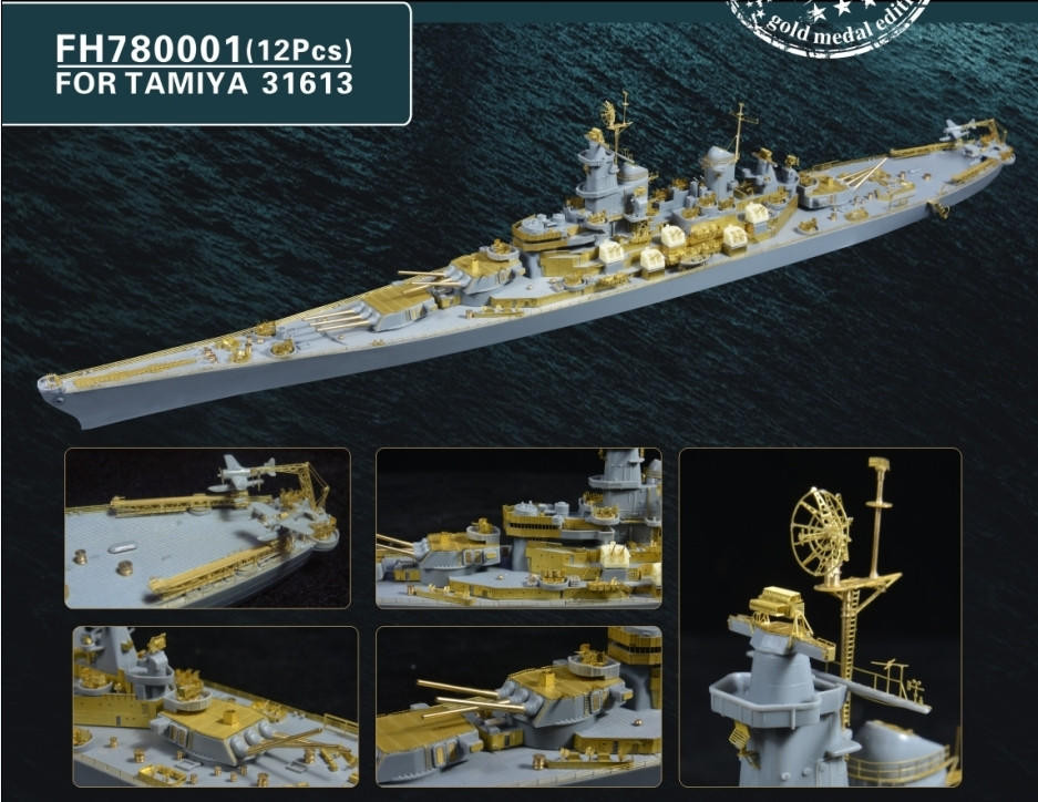 1/700 Flyhawk Photo Etch WWII USS Missouri Super Gold Edition for ...