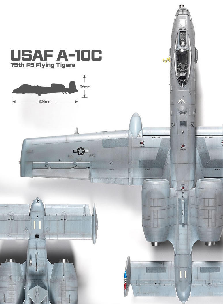 1/48 Academy A-10C Warthog Plastic Model Kit - Squadron.com