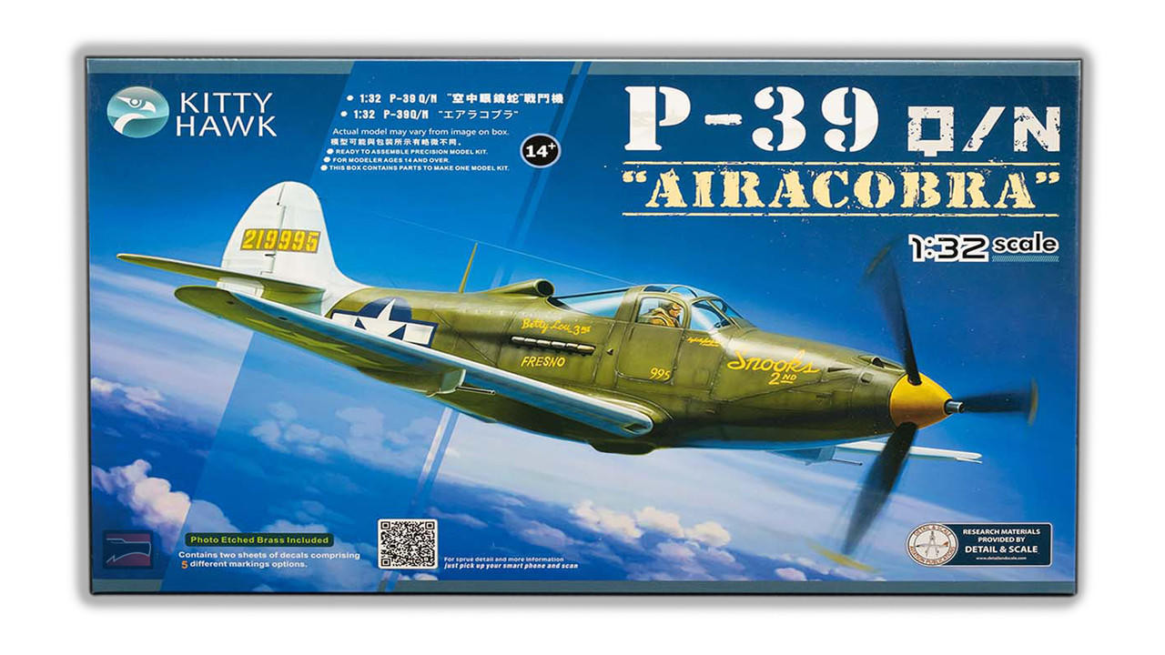 1/46 Atlantis P-39 Bell Airacobra WWII Fighter Plastic Model Kit ...