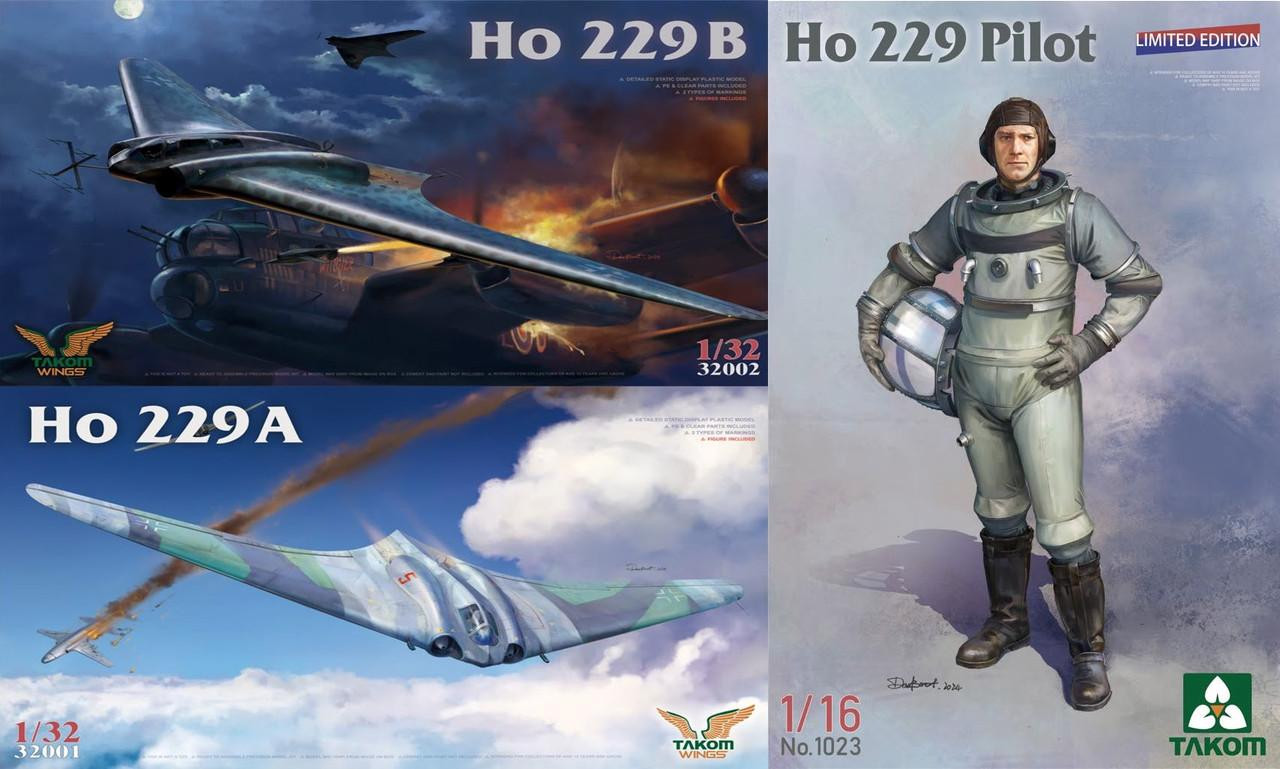 1/32 Takom Wings Horten Ho 229 Flying Wing Big Box Plastic Model Kit ...
