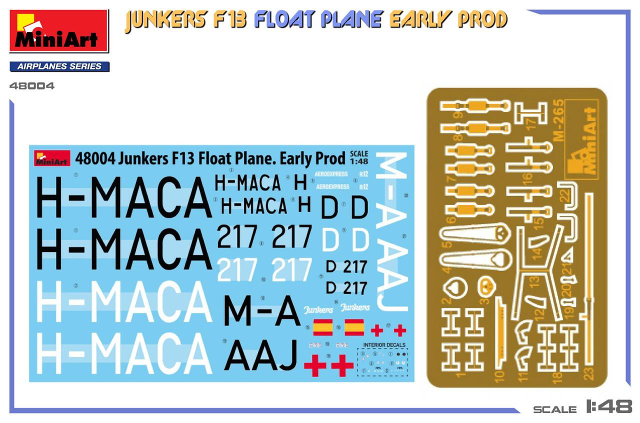 1/48 Miniart Junkers F13 Float Plane Early Plastic Model Kit - Squadron.com