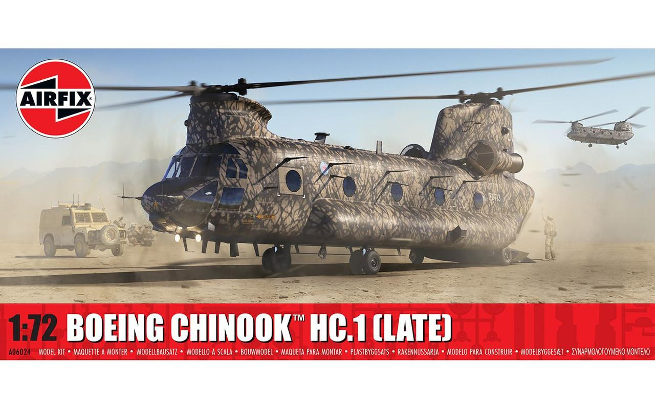 1/72 Airfix Boeing Chinook HC.1 (Late) Plastic Model Kit - Squadron.com