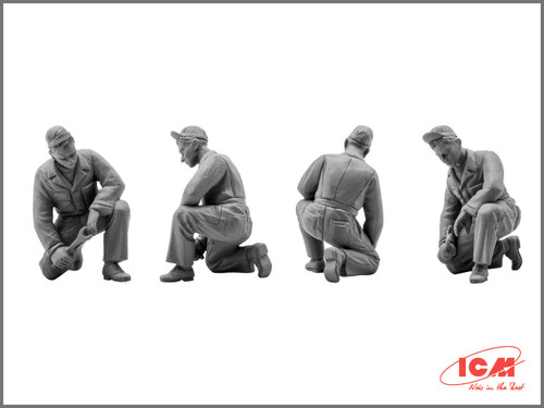 1/48 ICM Mustang P-51B with USAAF Pilots and Ground Personnel ...