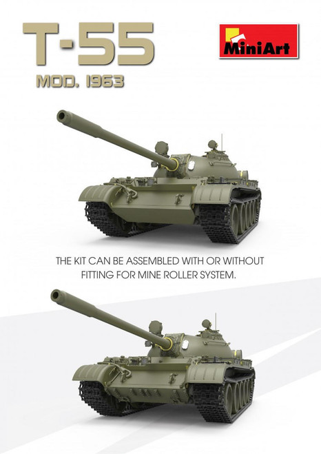 1/35 Miniart Soviet T55 Mod 1963 Tank w/Full Interior - Squadron.com