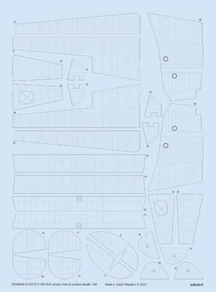 EDUER48003 - 1/48 Eduard P-38J raised rivets & surface details ...