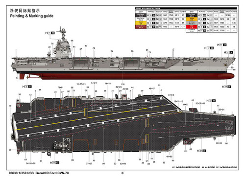 1/350 Trumpeter USS Gerald R. Ford CVN-78 Plastic Model Kit - Squadron.com