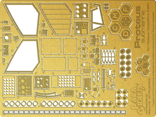Paragrafix 1/32 Proteus Submarine Photo-Etch Set for Moebius Kit ...