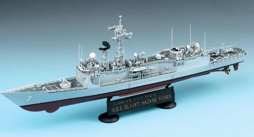 1/350 Academy USS Oliver Hazard Perry FFG7 Guided Missile Frigate ...