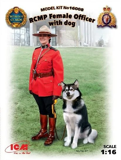 1/16 ICM RCMP Female Officer with dog - Squadron.com