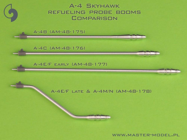 1/48 Master Model A-4 Skyhawk - BENT refueling probe boom (used on versions A-4M/N, OA-4M & late ...