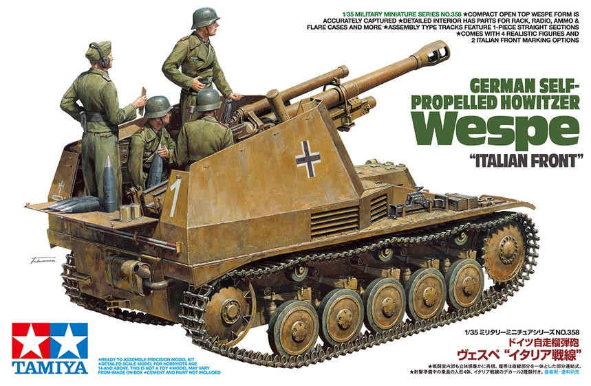 1/35 Tamiya Ger Sp HowitZer Wespe Plastic Model Kit - Squadron.com