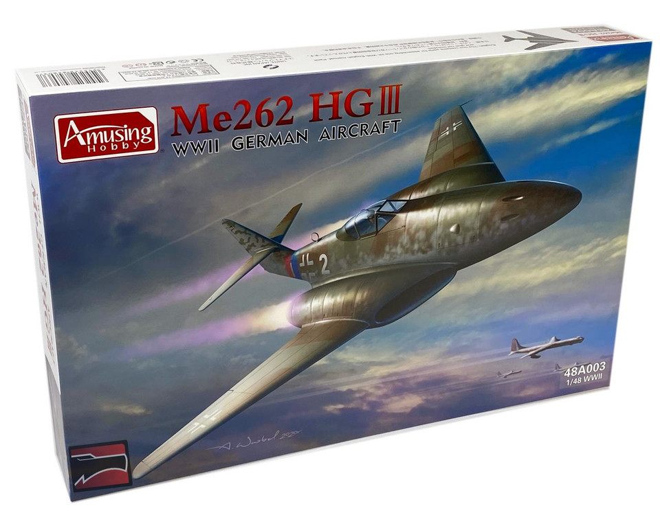 1/48 Amusing Hobby ME262 HG III WWII German Aircraft Plastic Model Kit - Squadron.com