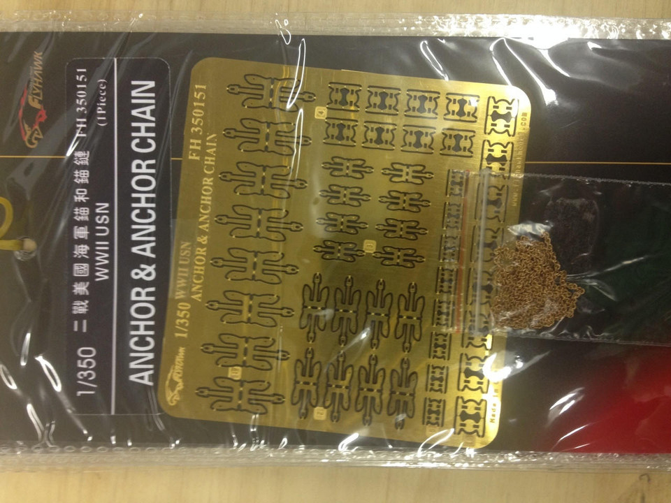 1/350 Flyhawk Models WWII USN Anchors & Anchor Chain - Squadron.com