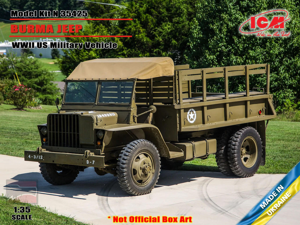 1/35 ICM Burma Jeep WWII US Military Vehicle - PREORDER - Squadron.com