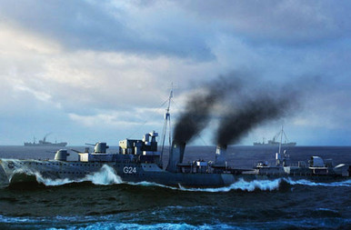 1/350 Trumpeter HMCS Huron Canadian Tribal Class Destroyer 1944 ...