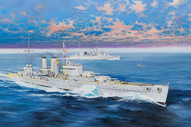 1/350 Trumpeter HMS Exeter British Heavy Cruiser - MMD - Military Model ...