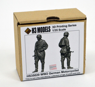1/35 H3 Models WWII German Motorcyclist Resin Figure Model Kit ...