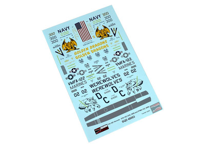 1/48 Squadron Decals - F/A-18C Hornets Golden Dragons and Werewolves ...