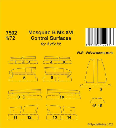 1/72 CMK Mosquito B Mk.XVI Control Surfaces / for Airfix kit Resin ...
