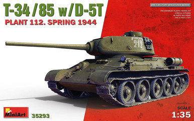 1/35 Miniart T-34/85 w/ D-5T Plant 112 Spring 1944 Tank - MMD ...