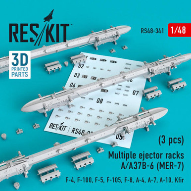 1/48 Reskit Multiple ejector racks A/A37B-6 (MER-7) (3 pcs) - Squadron.com