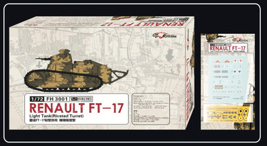 1/72 Flyhawk Renualt FT-17 Light Tank(Riveted turret) Plastic Model Kit ...