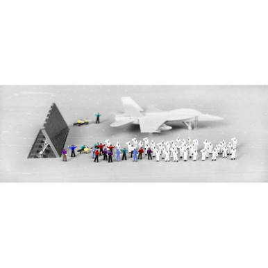 1/350 KA Models Models USN Aircraft Carrier Deck Crew 3D Figures - Un ...
