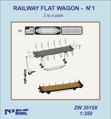1/350 Niko Model Railway Flat Wagon (2 Per Pack) - Squadron.com