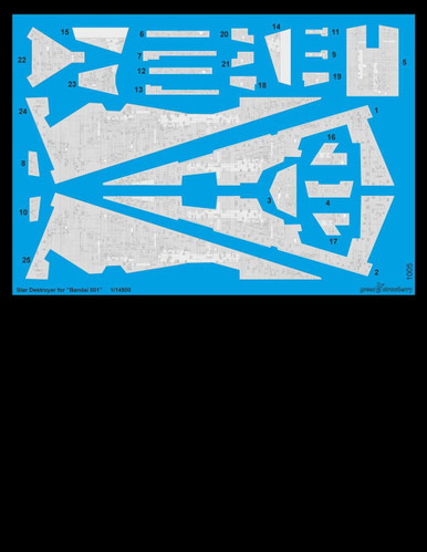 Green Strawberry Star Destroyer for Bandai 001 Decals - Squadron.com