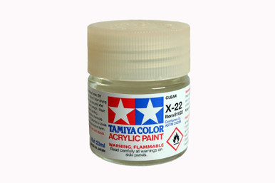 Tamiya Large Acrylic Paint X-22 Clear - 81022 - MMD - Military Model ...