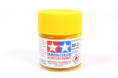 Tamiya Large Acrylic Paint XF-3 Flat Yellow - 81303 - MMD - Military ...
