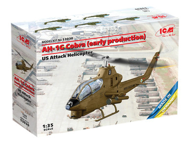 1/35 ICM AH-1G Cobra Early Production Attack Helicopter Plastic Model ...