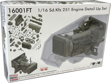 1/16 Pontos Sd.Kfz 251 Halftrack Engine Detail Up Set for Trumpeter Kit ...