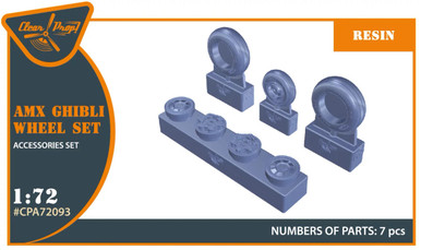 1/72 Clear Prop AMX Ghibli Wheel set - MMD - Military Model Distributors