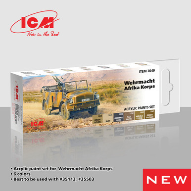 ICM Acrylic paint set for Wehrmacht Afrika Korps - Squadron.com
