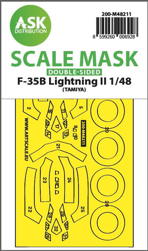 1/48 Art Scale F-35B Lightning II double-sided express fit mask for ...