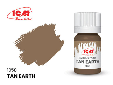 ICM Acrylic Paint - Tan Earth 12ml Bottle - MMD - Military Model ...