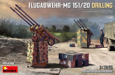 1/35 Miniart FLUGABWEHR-MG 151/20 DRILLING AA Triple Gun Plastic Model ...