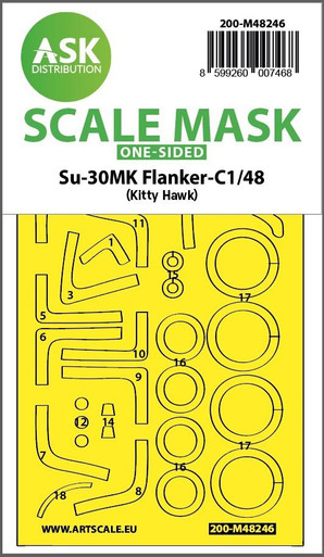 1/48 Art Scale Su-30MK Flanker-( one-sided express fit mask - Squadron.com