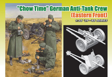 1/35 Dragon Chow Time German Anti-Tank Crew w/3.7cm PaK 35/36 Plastic ...