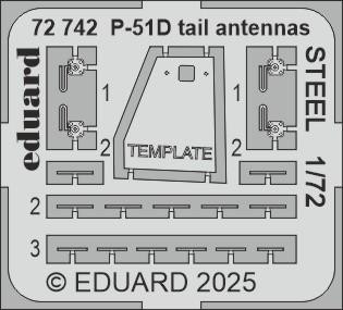 1/72 Eduard P-51D tail antennas STEEL Photo etched set for kit - MMD ...