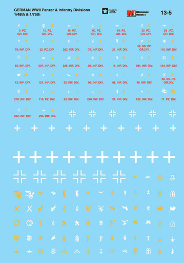 Microscale Armor - German Panzer and Infantry Division Markings (WWII ...