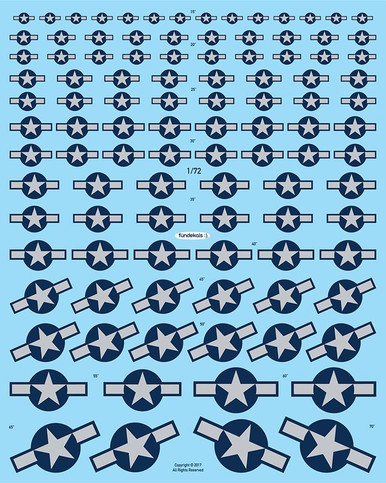 1/72 Fundekals STARS & BARS GRAY WWII - Squadron.com